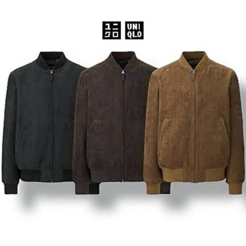 Jual Uniqlo Blouson Faux Suede Jacket | Shopee Indonesia
