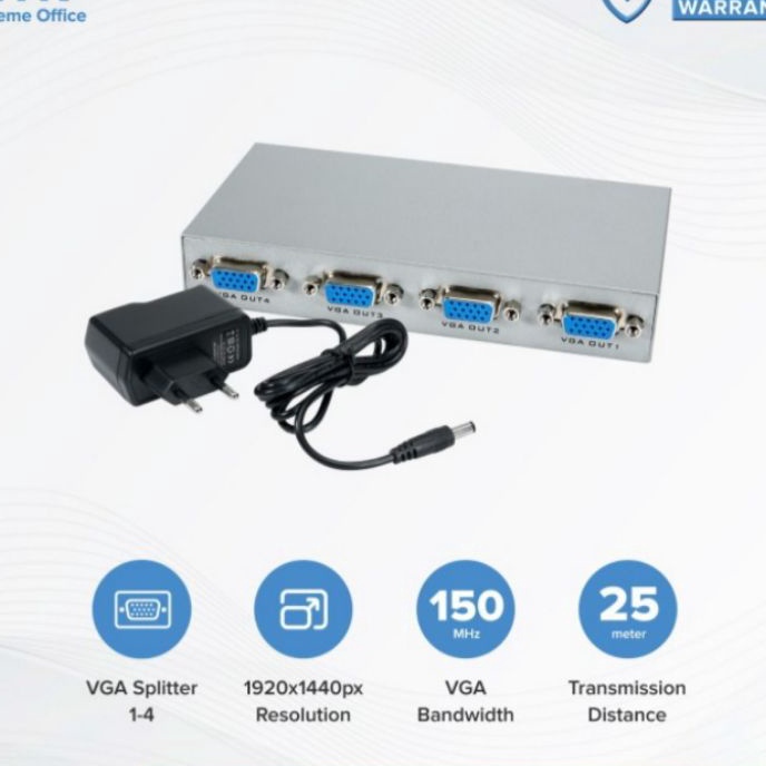 Jual KF7 Vga Splitter 4 port Splitter VGA 4port | Shopee Indonesia
