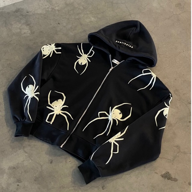 Jual Hoodie Boxy Zipper Spider 400gsm - Desilusion | Shopee Indonesia