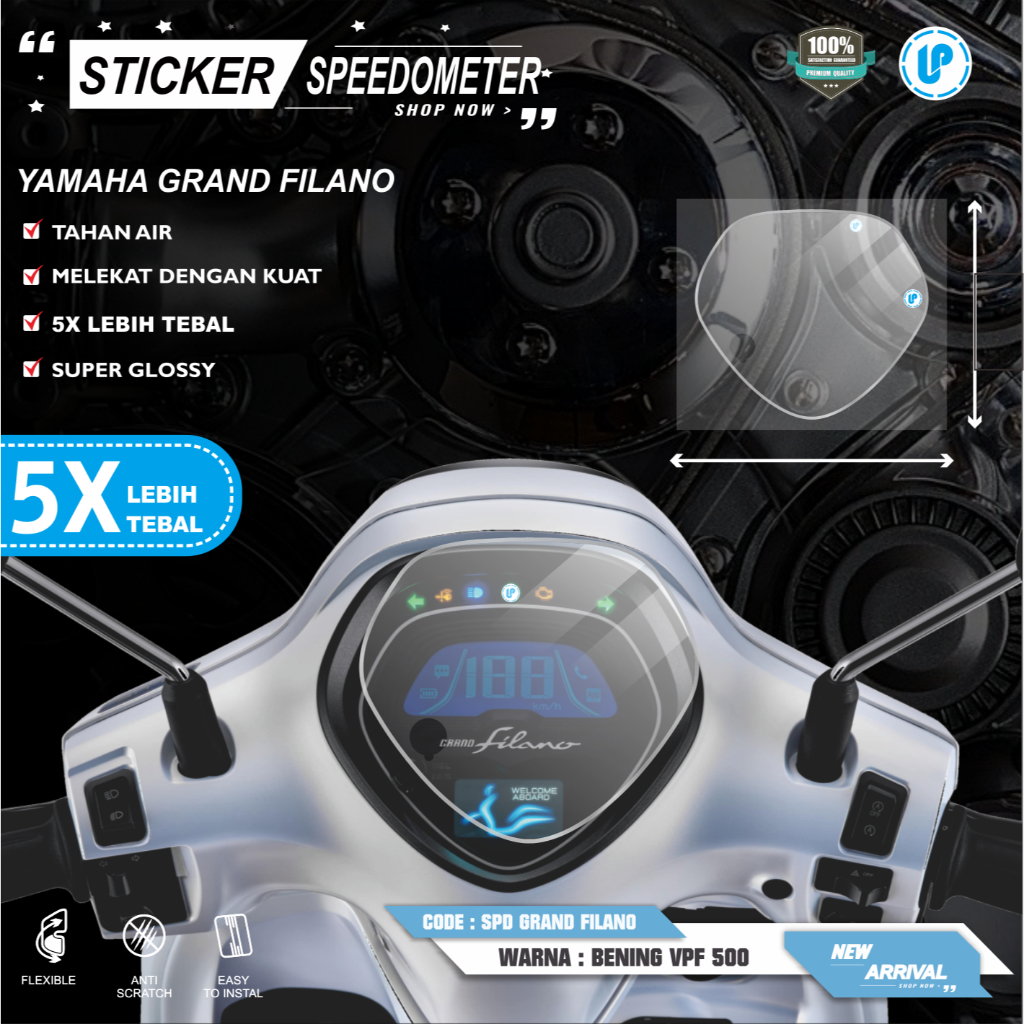 Jual STICKER ANTIGORES SPEEDOMETER YAMAHA GRAND FILANO | Shopee Indonesia