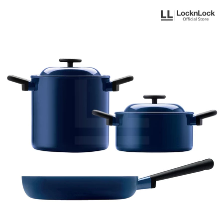 Jual LocknLock Decore Collection Royal Navy Series Wajan Induksi | Shopee Indonesia