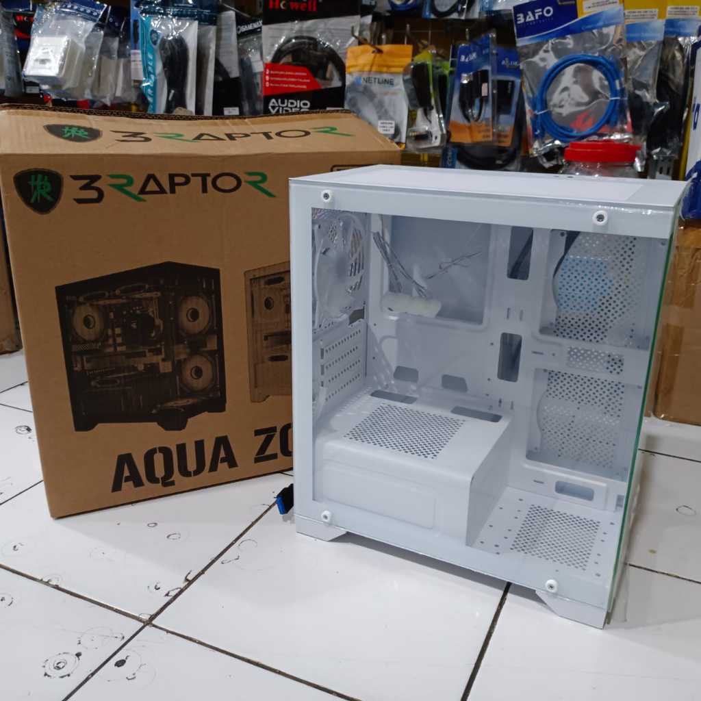 Jual Raptor Aqua Zone Casing Komputer M-ATX Include 3 Fan RGB | Shopee Indonesia