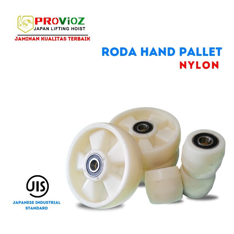 Jual PROVIOZ Roda Hand pallet Nylon/Hand lift Nylon type 3 ton 80x70 mm ...