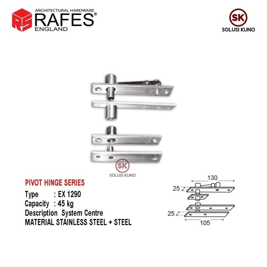 Jual Engsel Pivot RAFES England Stainless Steel SUS 304 / 45 KG ...