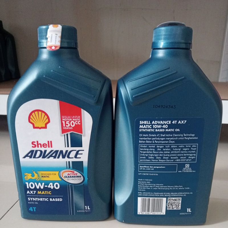 Jual oli mesin Shell advance ax7 matic 10w-40 1ltr | Shopee Indonesia
