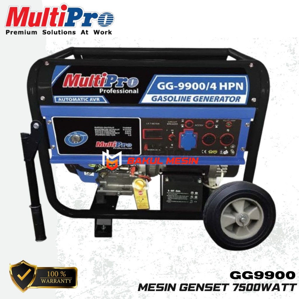 Jual Mesin genset 7500watt genset bensin GG9900 MULTIPRO GG 9900 4TAK | Shopee Indonesia