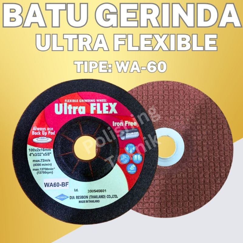 Jual Batu Gerinda ULTRA FLEX WA 60-BF 4 Inchi | Shopee Indonesia