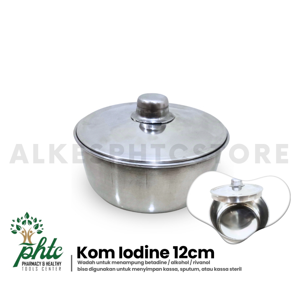 Jual Kom Iodine Tutup 12cm l Mangkok + Tutup l Com Iodine Bowl medis ...