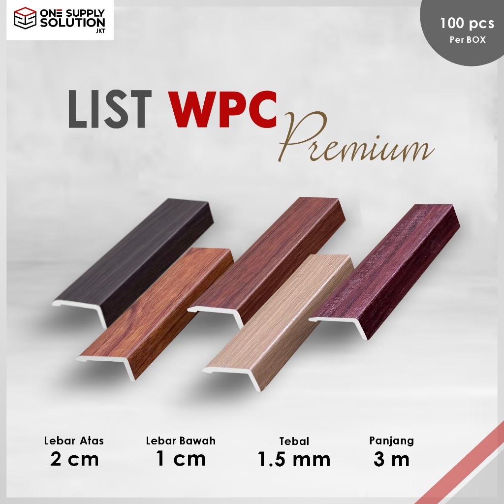 Jual LIST WPC WALL PANEL PVC / CODE MWP SUDUT L panjang 3 meter / Eco ...