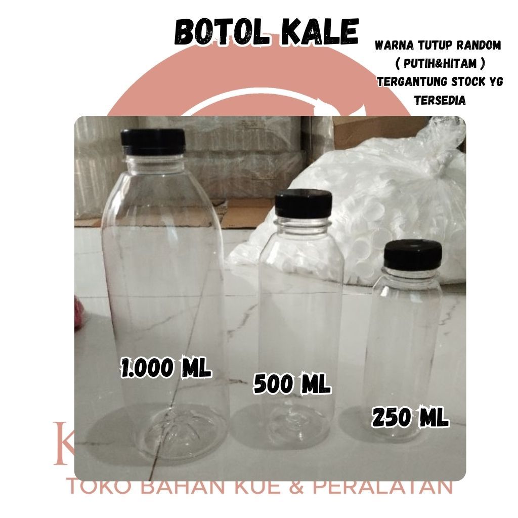 Jual Botol kale 250ml/botol kale 500 ml/botol kale 1000ml/Botol plastik | Shopee Indonesia