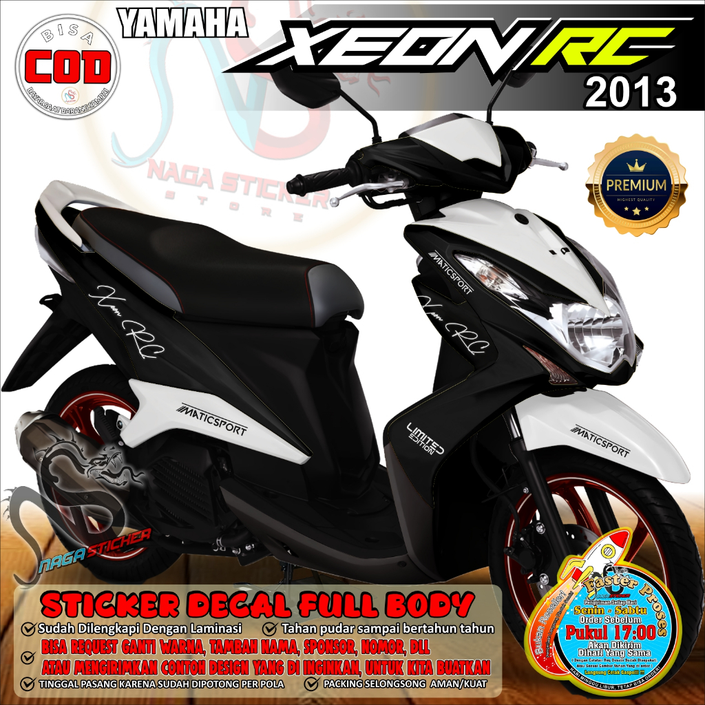 Jual COD Decal Sticker Full Body Yamaha Xeon RC 2013 MotifMaticSport ...