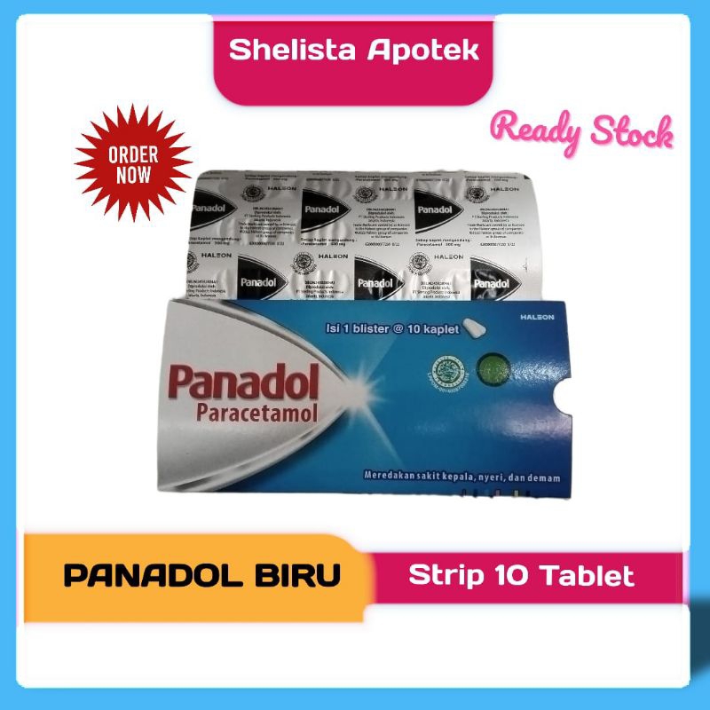 Jual Panadol Biru Strip 10 tablet / Obat demam | Shopee Indonesia
