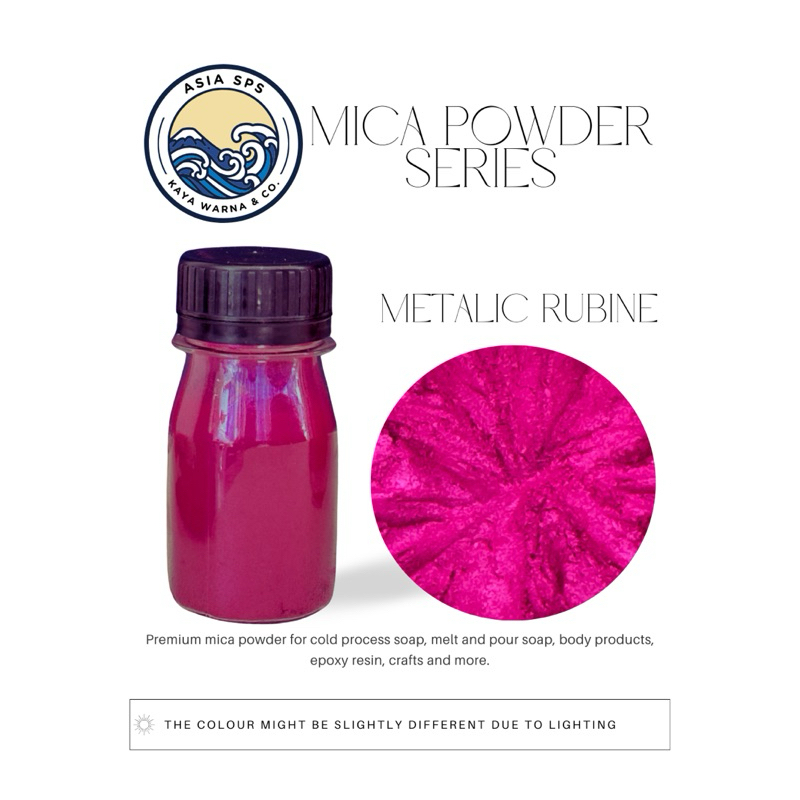Jual Bubuk Mika Pigment RUBINE METALIC Powder Serbuk Dekorasi Otomotif ...