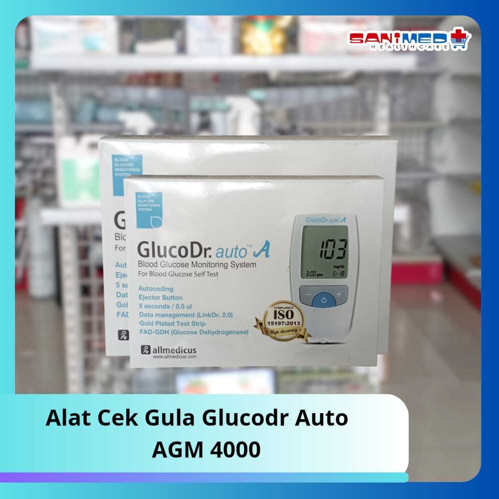 Jual Alat Cek Gula Darah Glucodr Auto AGM 4000 | Shopee Indonesia