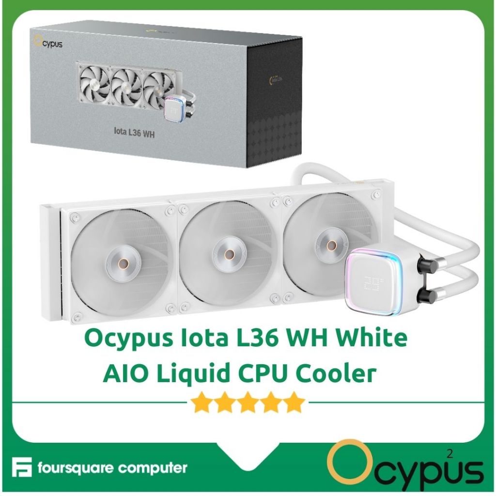 Jual Ocypus Iota L36 BK WH AIO Liquid Cooler 360 Unique Display Temperature | Water cooling ...