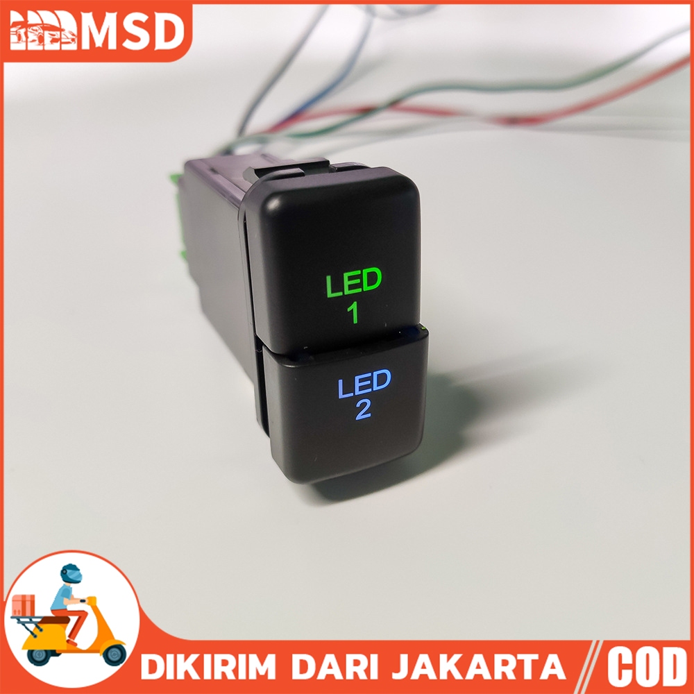 Jual SAKLAR FOGLAMP 2 TOMBOL - Switch Tombol Kabut Mobil Tipe 2 Mode ...