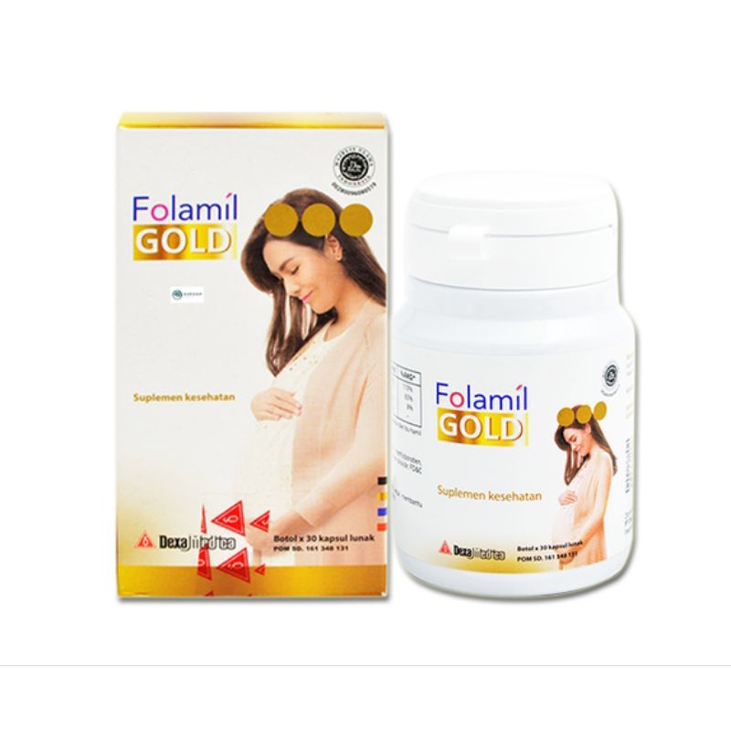 Jual FOLAMIL GOLD ORIGINAL - Suplemen Kesehatan Ibu Hamil (30 kapsul ...