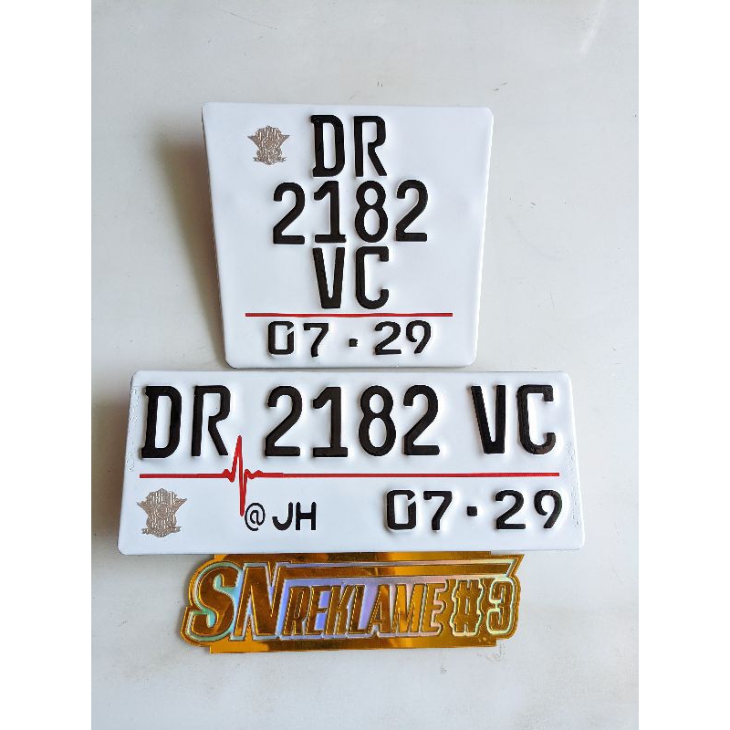 Jual Plat Nomor motor Baut Tanam Super tebal, awet, murah, plat lapis ...