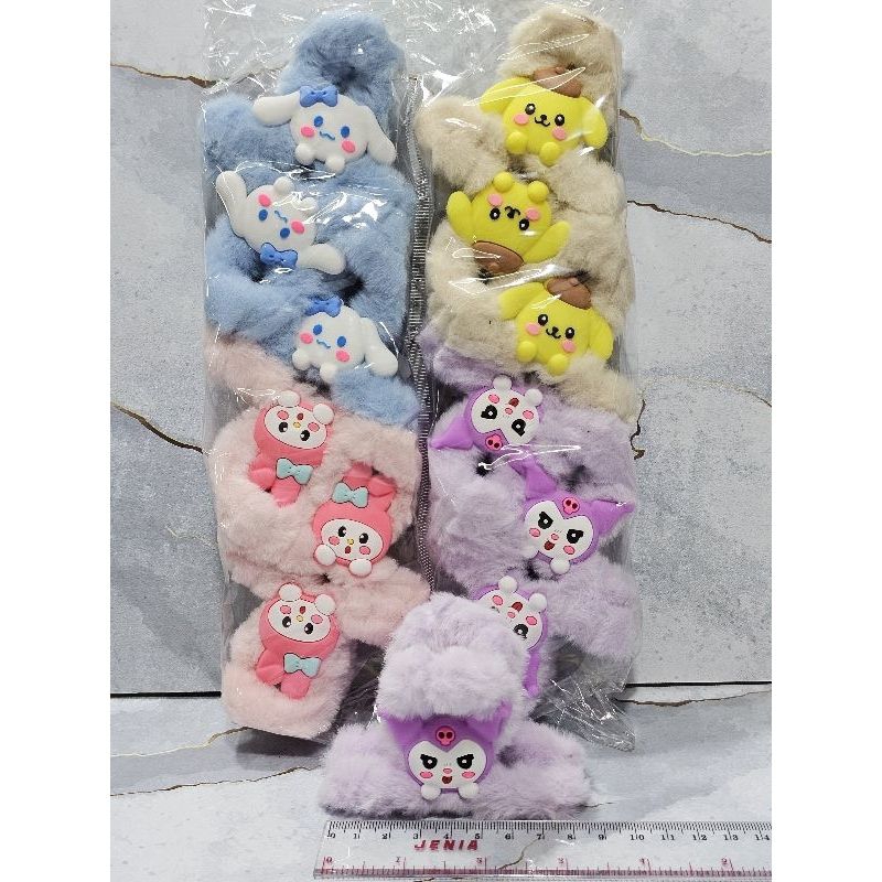 Jual Jedai Kuromi Sanrio Bulu | Jepit Bulu sanrio Kuromi isi 12pcs | Shopee Indonesia