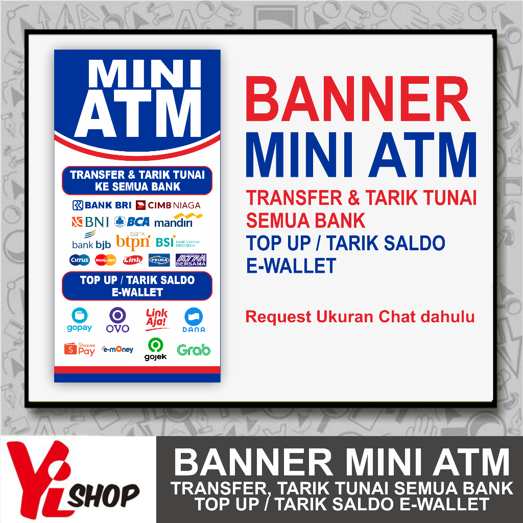 Jual Banner MINI ATM | Shopee Indonesia