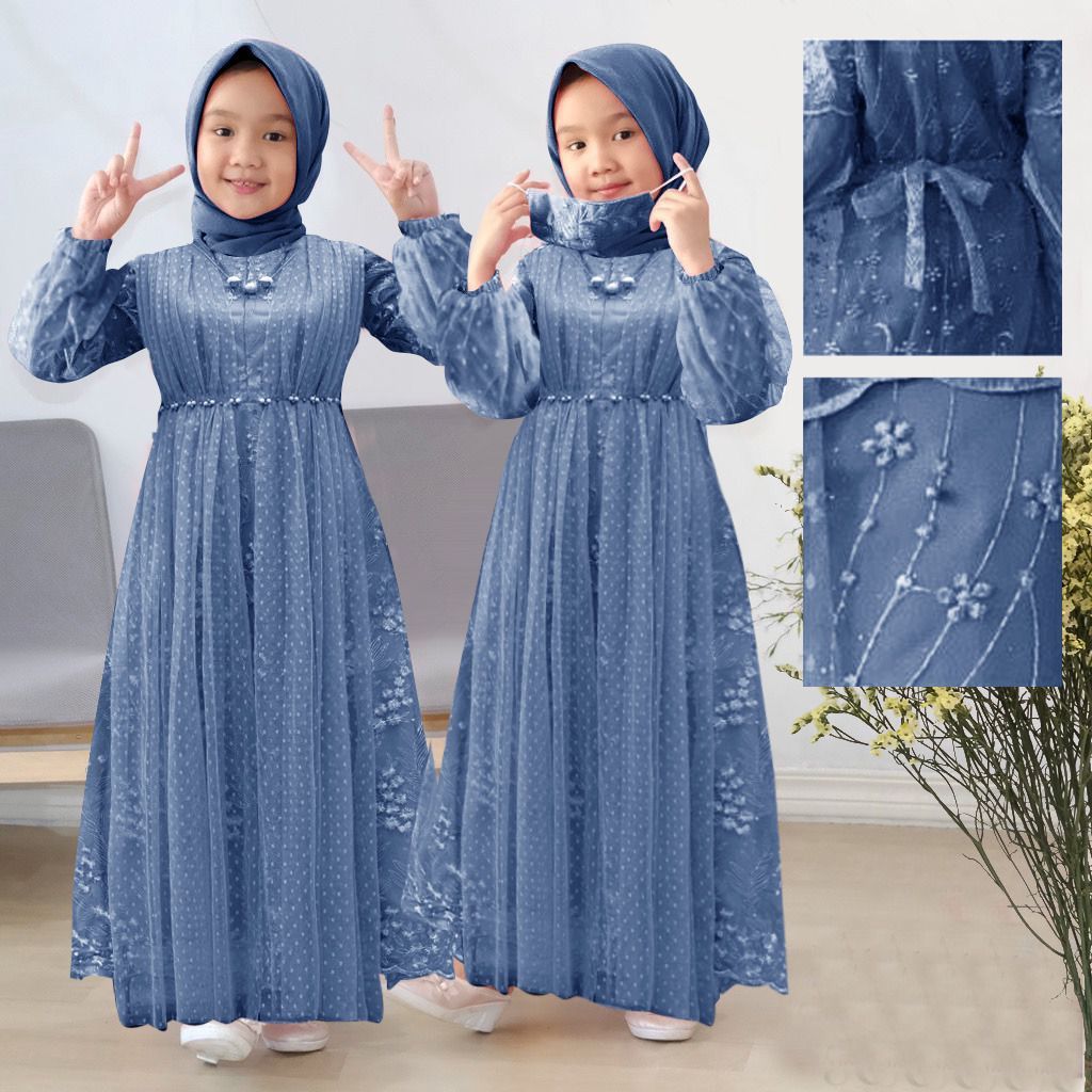 Jual Gamis Muslim Jahwara KID(NO JILBAB)/Gamis Kondangan anak/Gamis ...
