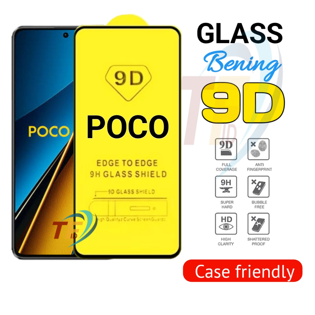 Jual Tempered glass 9D kaca bening poco C71 C75 C75 5G C3 C31 C40 C50 C55 F3 F3 GT M6 Pro F4 GT ...
