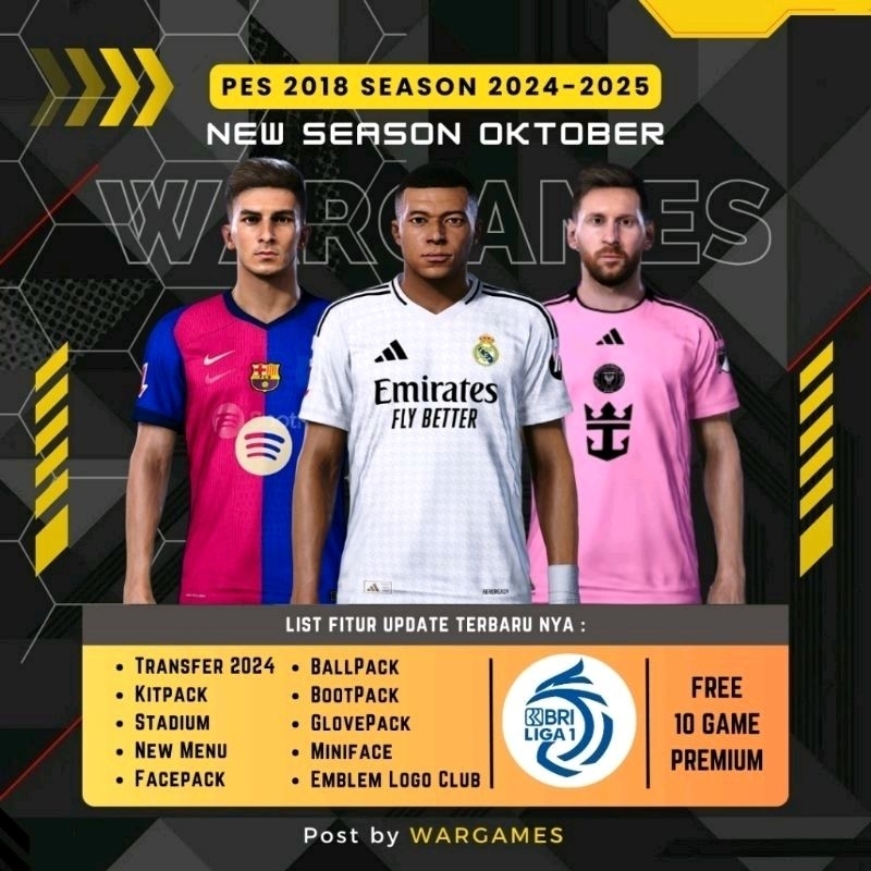 Jual PES 2018 PATCH SEASON 2024 2025 - GAME PC - GAME LAPTOP - PC GAMES ...