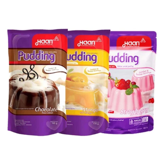 Jual HAAN Instant Pudding Mix Pouch / Bubuk Puding 130gr | Shopee Indonesia