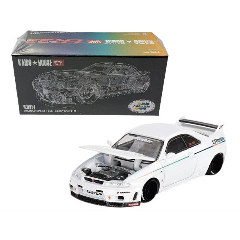 Jual MINI GT KAIDO HOUSE NISSAN SKYLINE GT-R R33 GREDDY GR33 V1 ...
