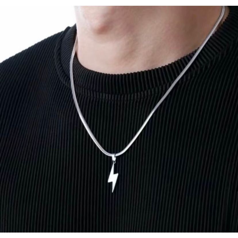Jual Kalung Pria Titanium Pria Anti Karat Model Bintang | Shopee Indonesia