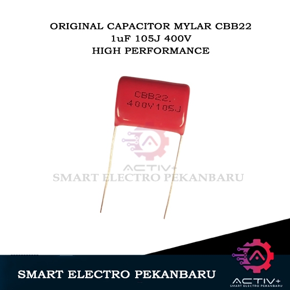 Jual ORIGINAL MYLAR 105 400V 1uF CBB22 CAPACITOR 105J 400 V VOLT ...