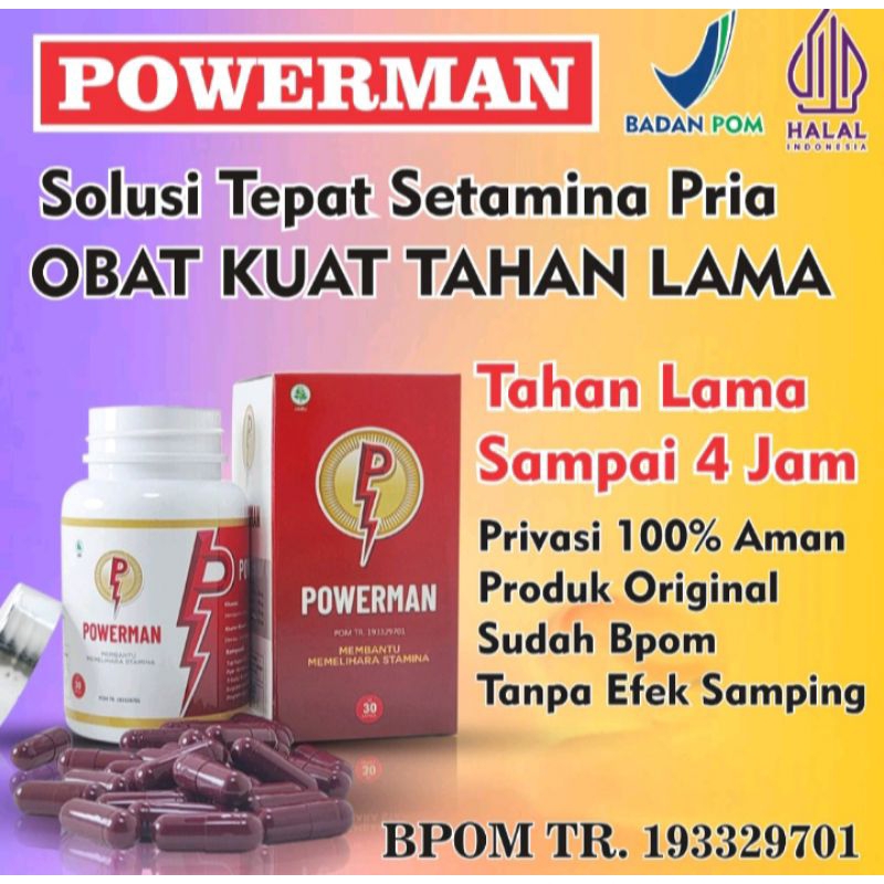 Jual HERBAL OBAT KUAT POWERMAN PRIA TAHAN LAMA STAMINA PRIA TERBAIK TAHAN LAMA paling ampuh 100% ...