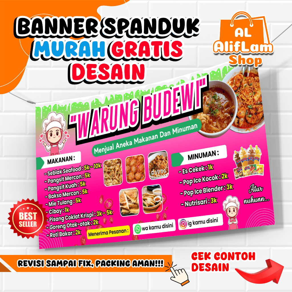 Jual CETAK SPANDUK MURAH | BANNER MURAH | GRATIS DESAIN | Revisi Sampai Fix | Shopee Indonesia