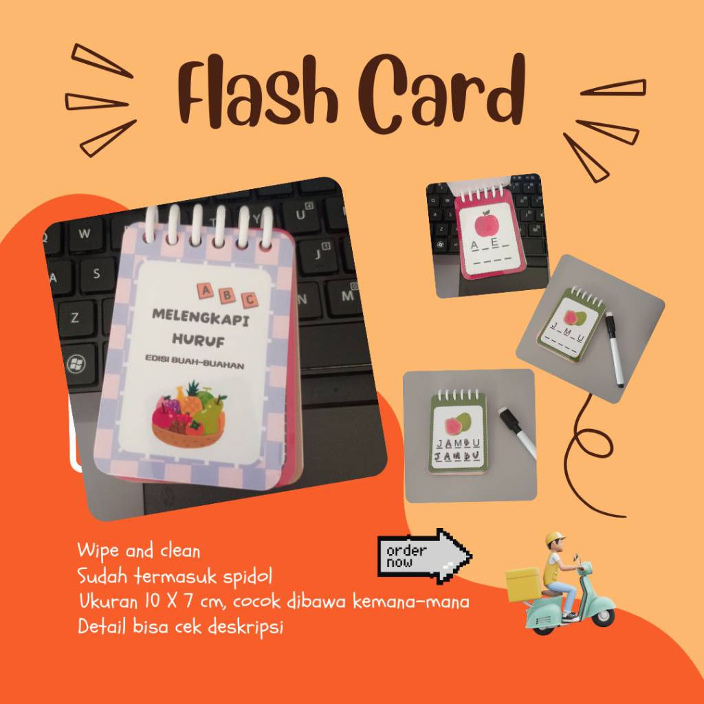 Jual Flashcard Melengkapi Huruf Seri Buah | Shopee Indonesia
