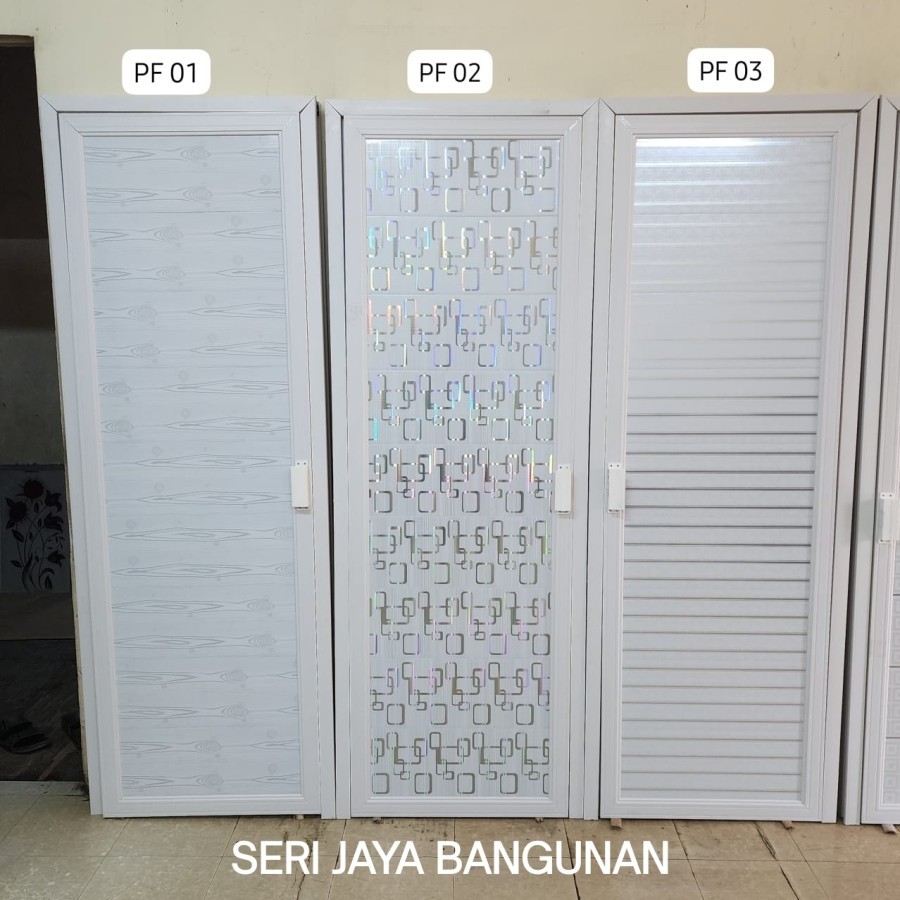 Jual Pintu Kamar Mandi Plastik Motif Minimalis/ Pintu PVC Bahan Tebal ...
