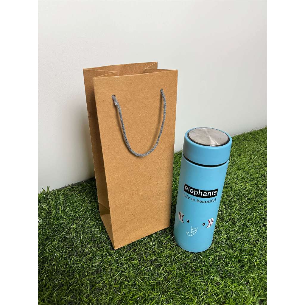 Jual (12 Pcs) Paper Bag Botol 10x9x25 cm / Tas Kertas Paperbag / Tas ...