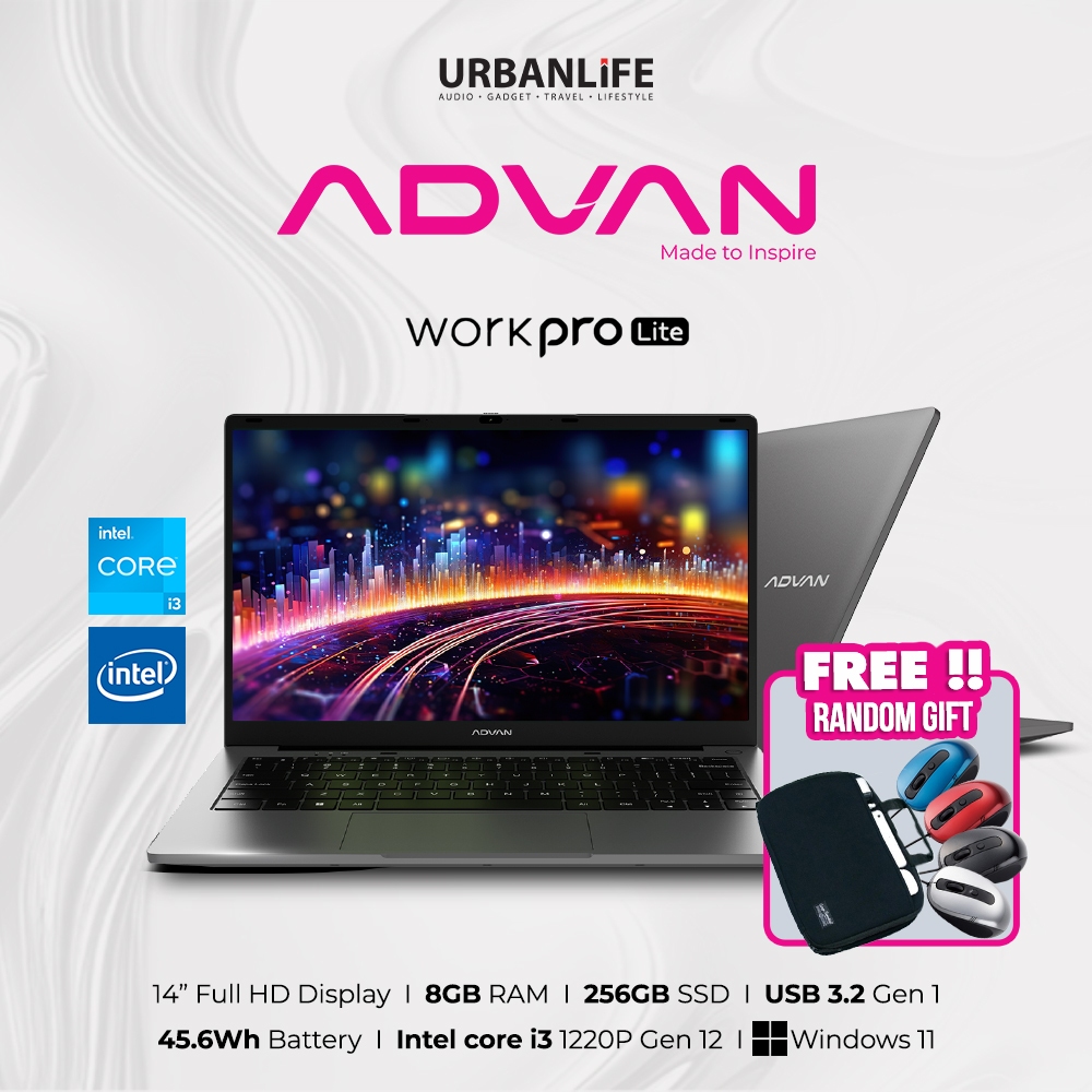 Jual ADVAN Laptop | Workpro Lite i3 8GB 256GB Win11 14" Laptop | Shopee ...