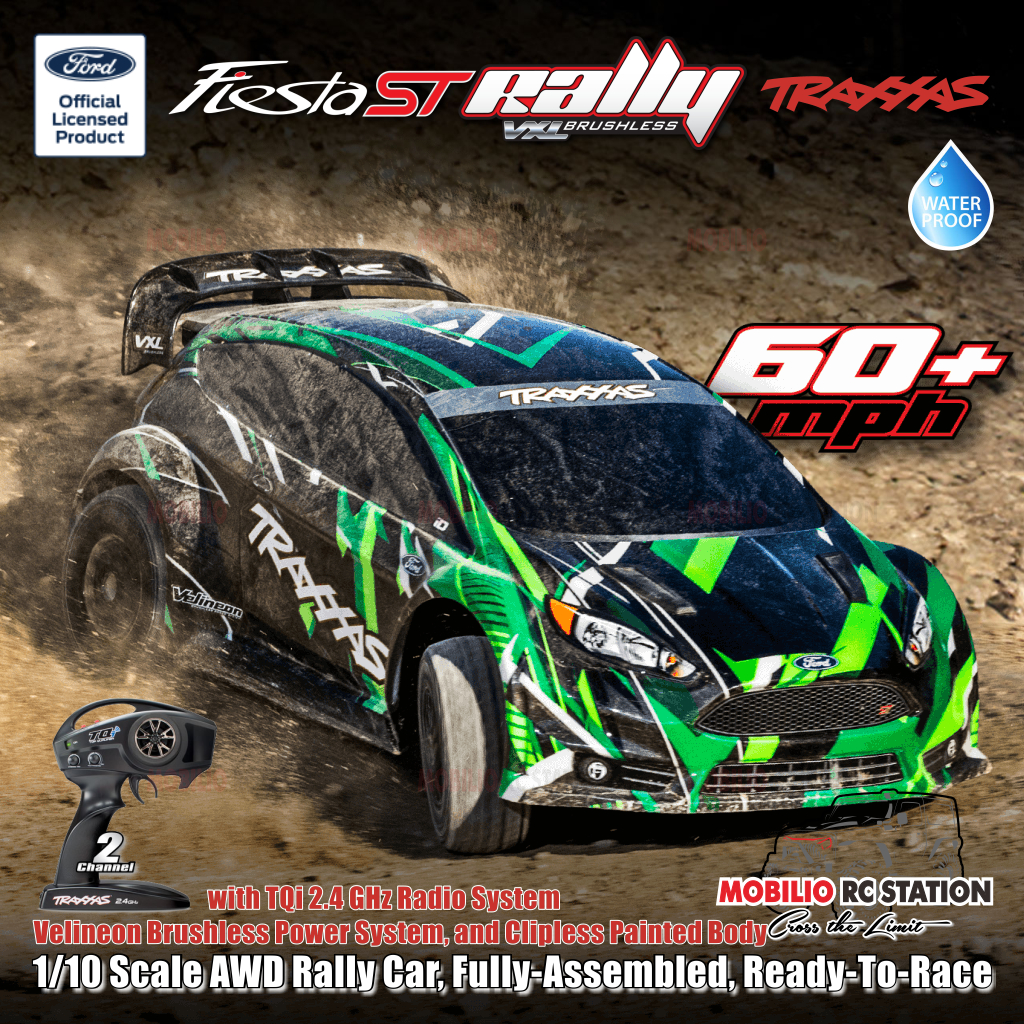 Jual Traxxas Ford Fiesta ST Rally VXL Brushless 1/10Scale AWD Rally Car ...