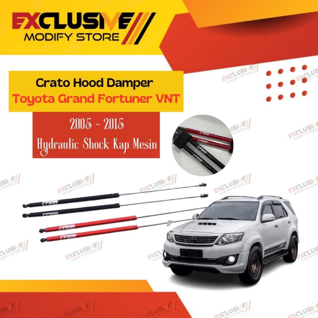 Jual CRATO HOOD DAMPER HIDROLIK KAP MESIN FORTUNER / GRAND FORTUNER VNT ...
