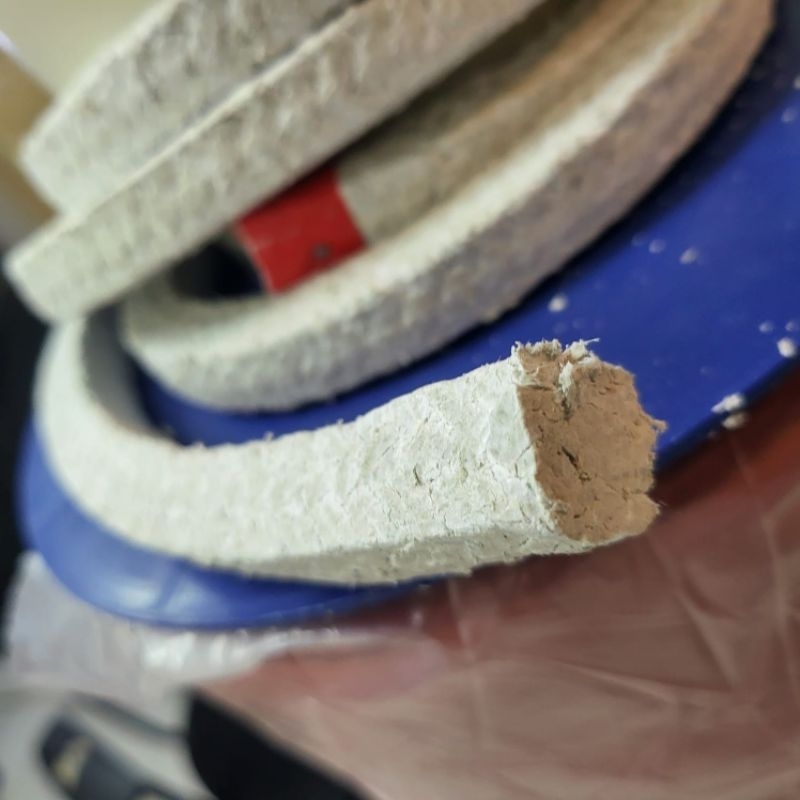 Jual Gland packing asbestos rames 10mm packing PTFE abu abu seal pompa ...