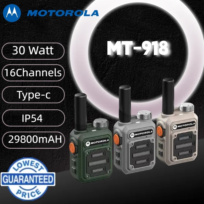 Jual HT Motorola MT-918 Walkie-talkies 30W High-Power 29800mAh 16 Channel 400-470Mhz Two Way ...