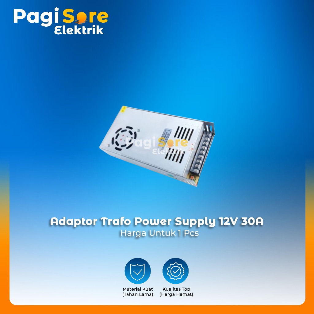 Jual Adaptor Power Supply 12V 30A Switching LED Trafo 30 Ampere ...