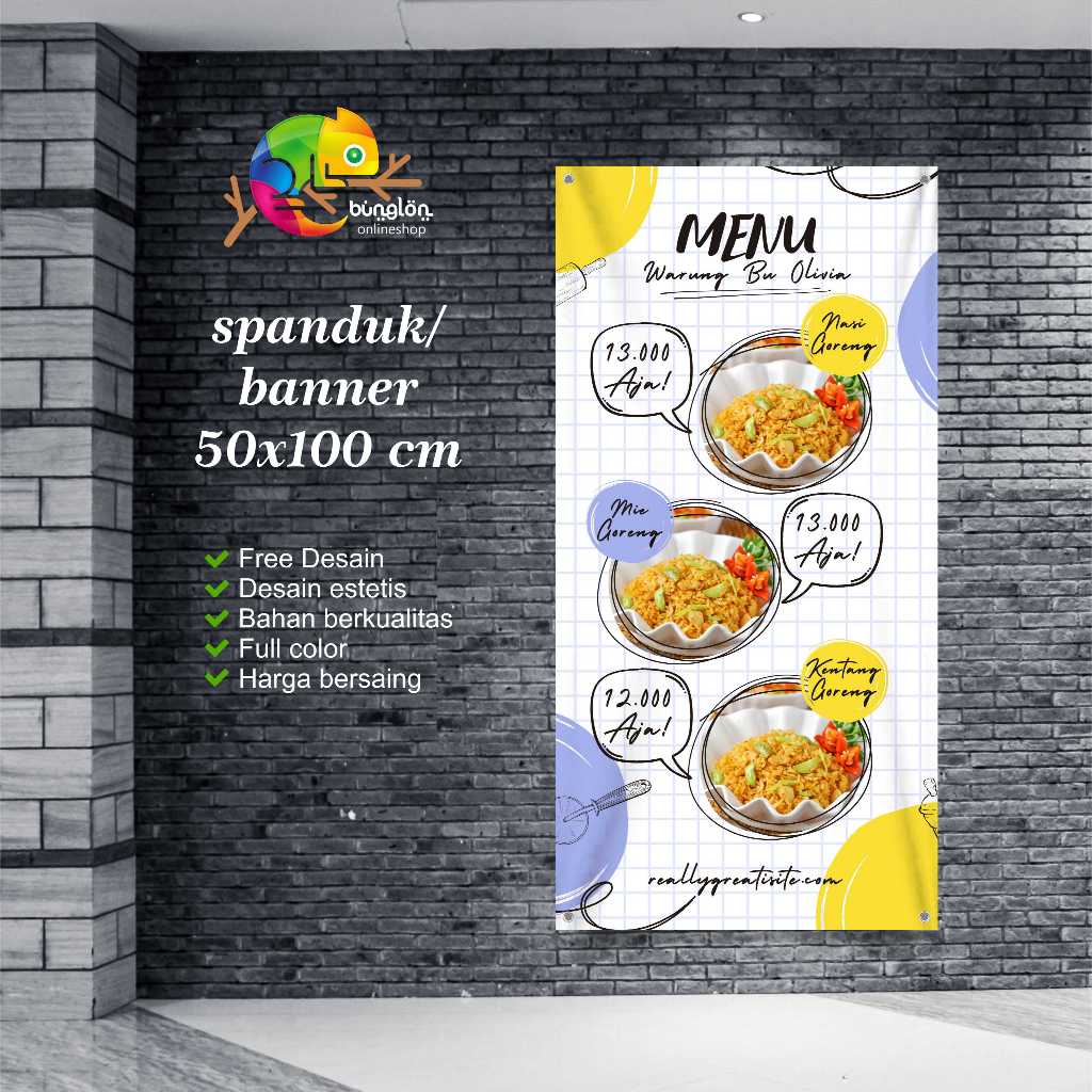 Jual Cetak Spanduk Banner Menu Makanan | Shopee Indonesia
