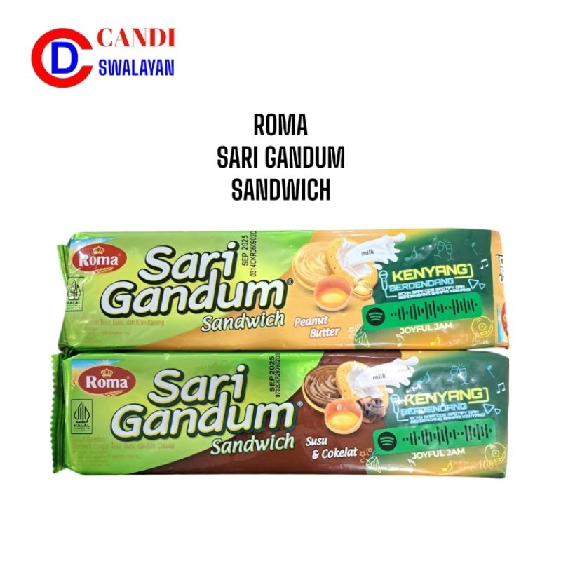 Jual ROMA Sari Gandum Sandwich Cokelat | Peanut Butter 108g | Shopee ...