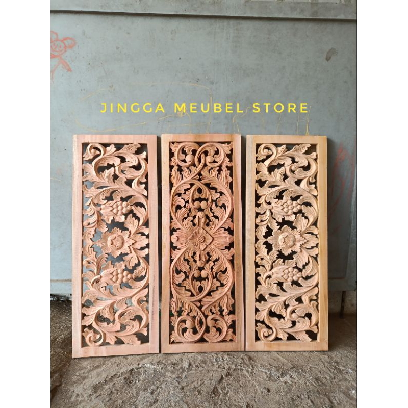 Jual Ornamen Ukir Loster Ukiran Kayu Kusen Pintu Jendela Boven Lisplang ...