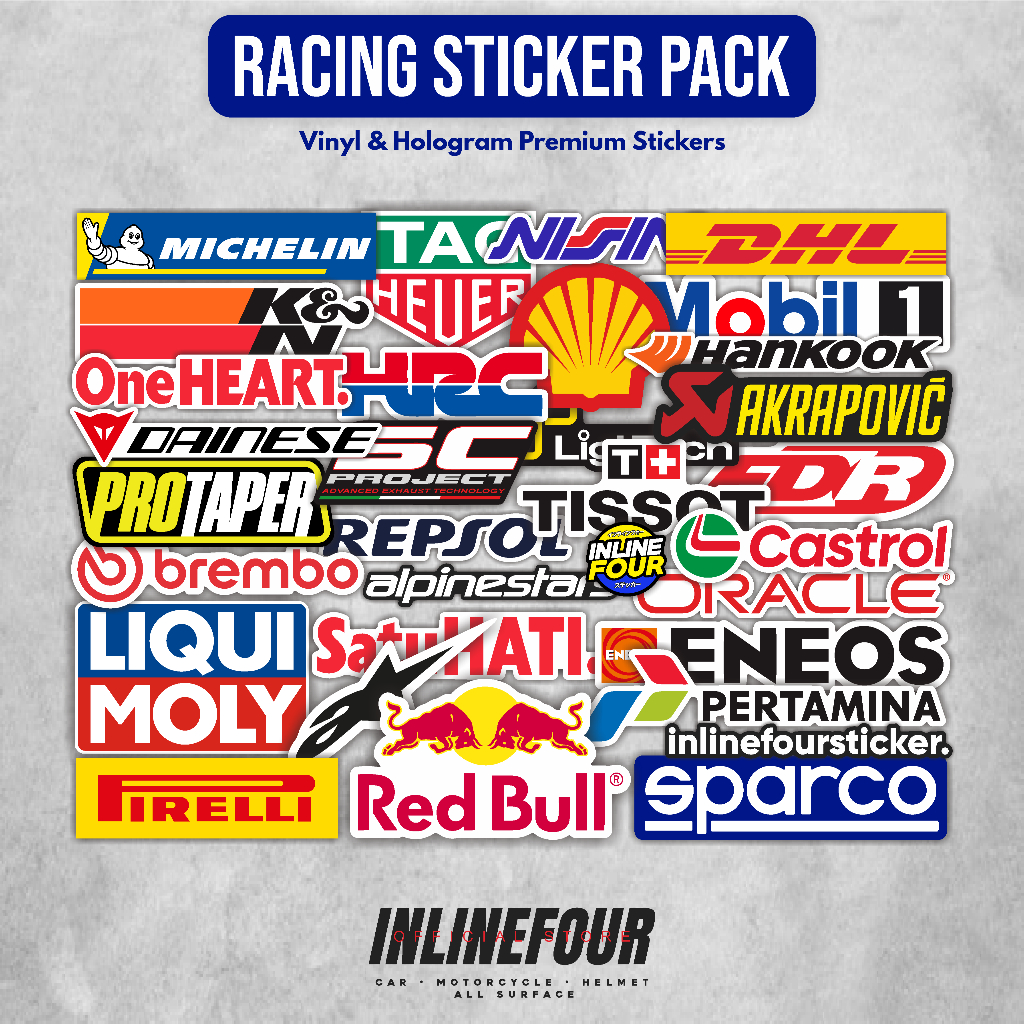 Jual Sticker Pack Motor Premium Racing Hologram Stiker Vinyl Sponsor ...