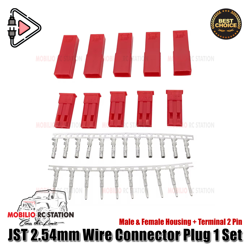 Jual JST 2.54mm Wire Connector Plug 1 Set Male & Female Housing ...
