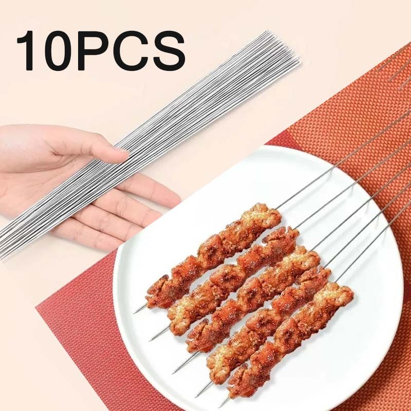 Jual 100pcs Tusuk Sate Besi Stenlis Tusuk Sate Cooking Tools Tusuk Sate ...
