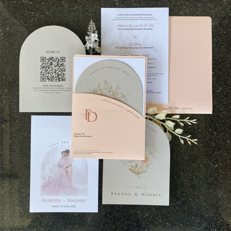 Jual Kode AJS02GS | Undangan Pernikahan Soft Cover Amplop Pink Hotprint ...