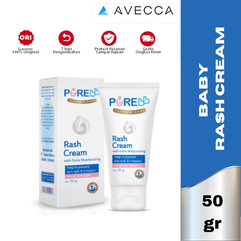 Jual Pure Baby Rash Cream With Extra Moisturizing 50gr / Krim Ruam ...